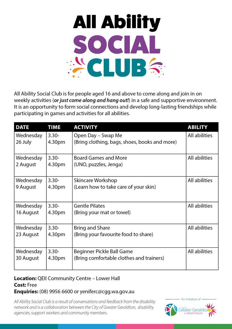 News Story - Fun high on agenda for All Ability Social Club » City of ...