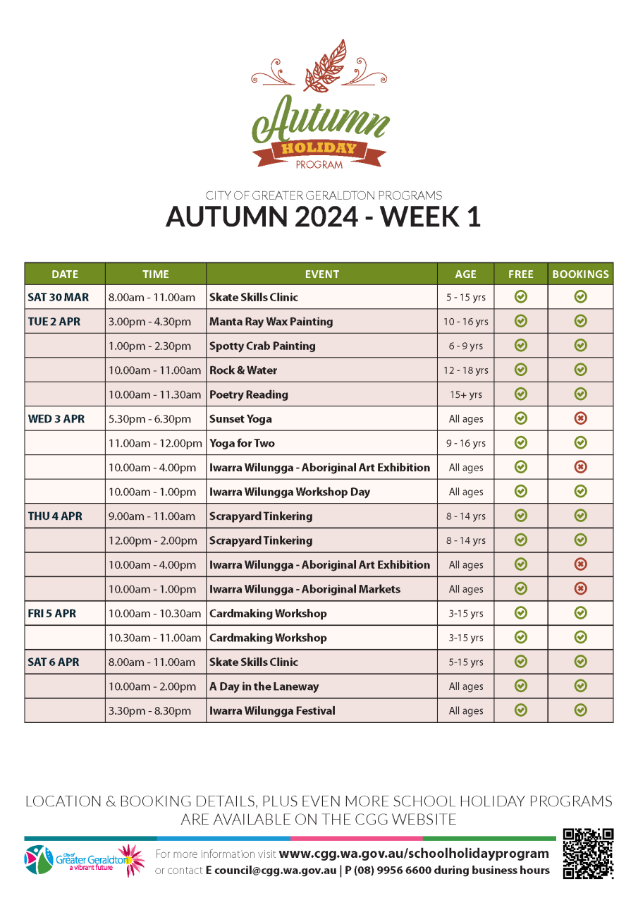 School Holiday Program » City of Greater Geraldton