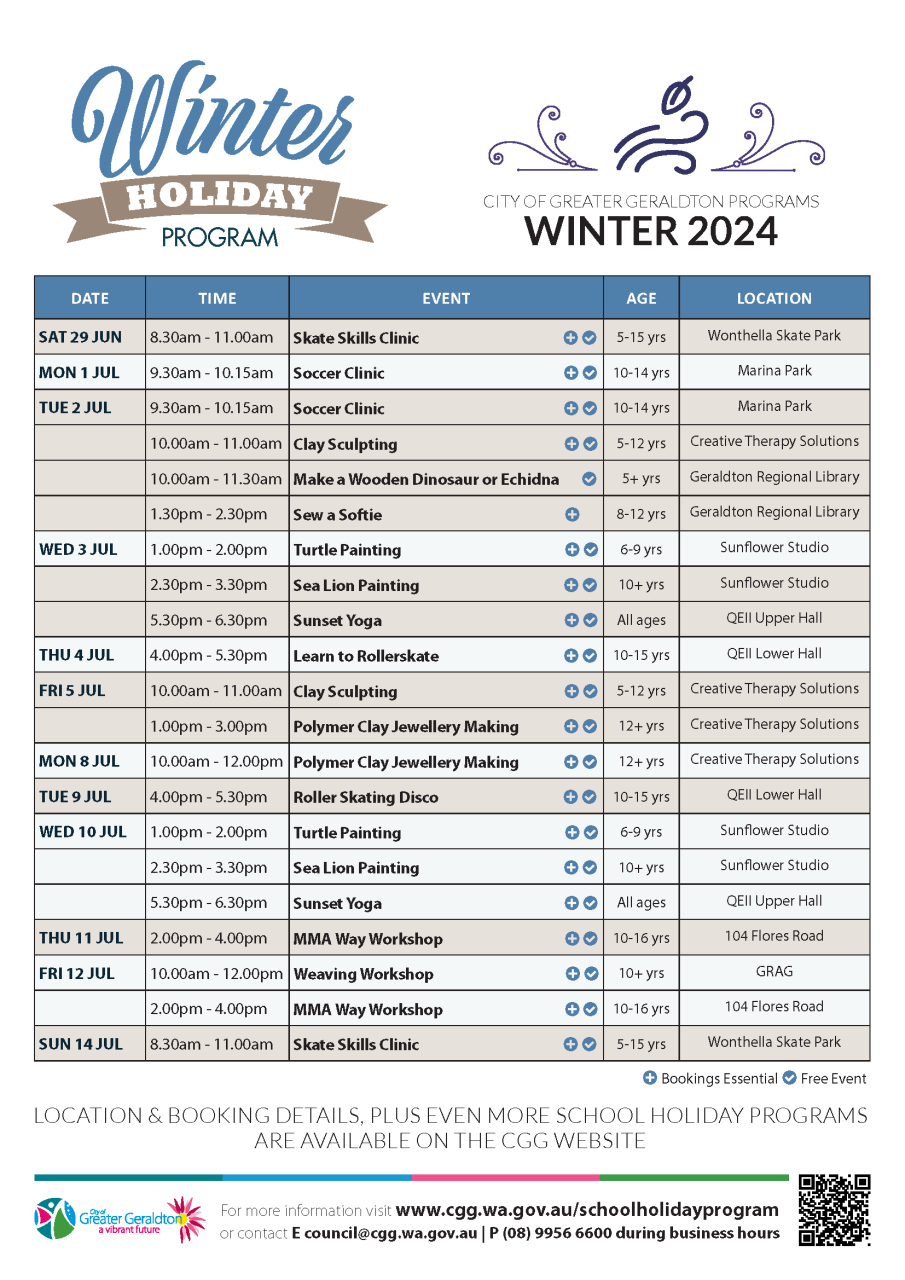School Holiday Program » City of Greater Geraldton